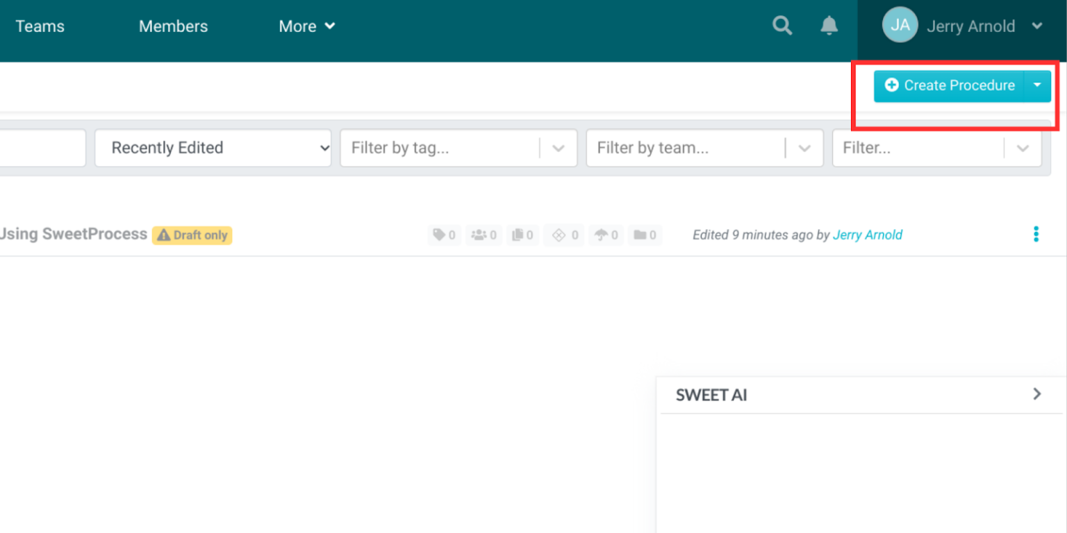Generate Policies and Procedures With SweetProcess AI — Fast