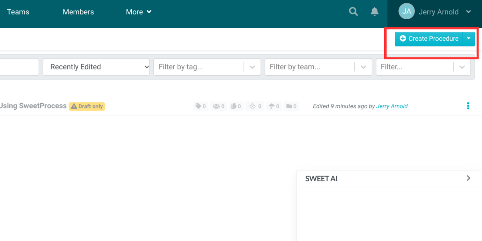 Generate Policies and Procedures With SweetProcess AI — Fast