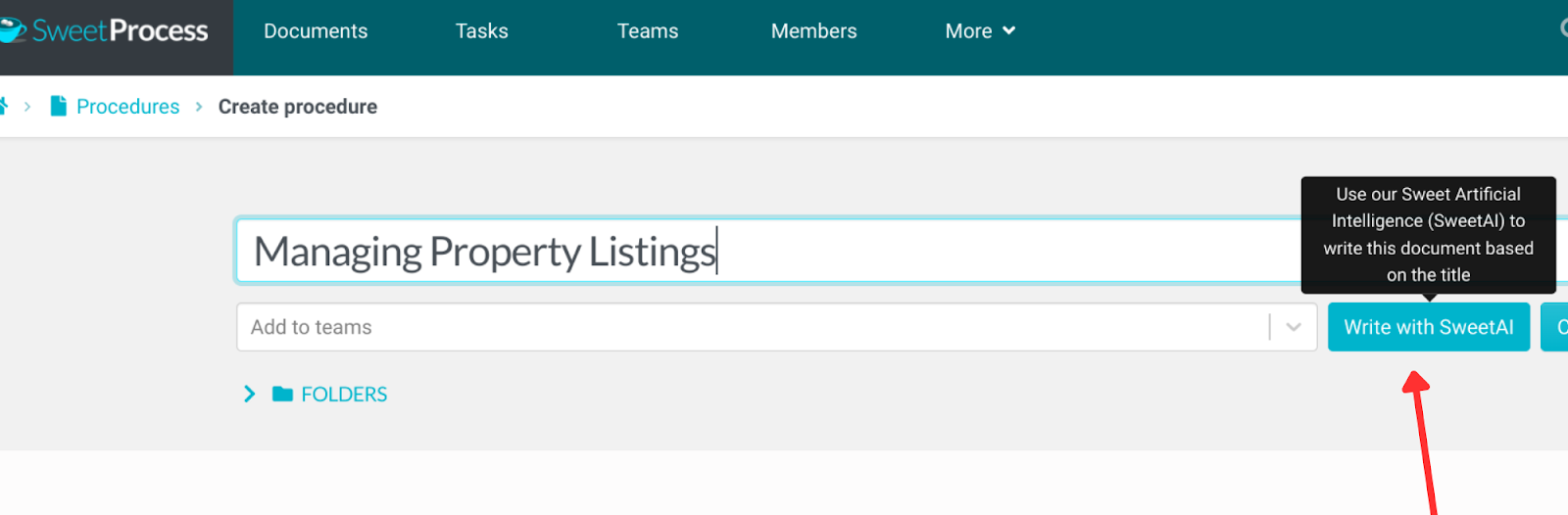 Generate Policies and Procedures With SweetProcess AI — Fast