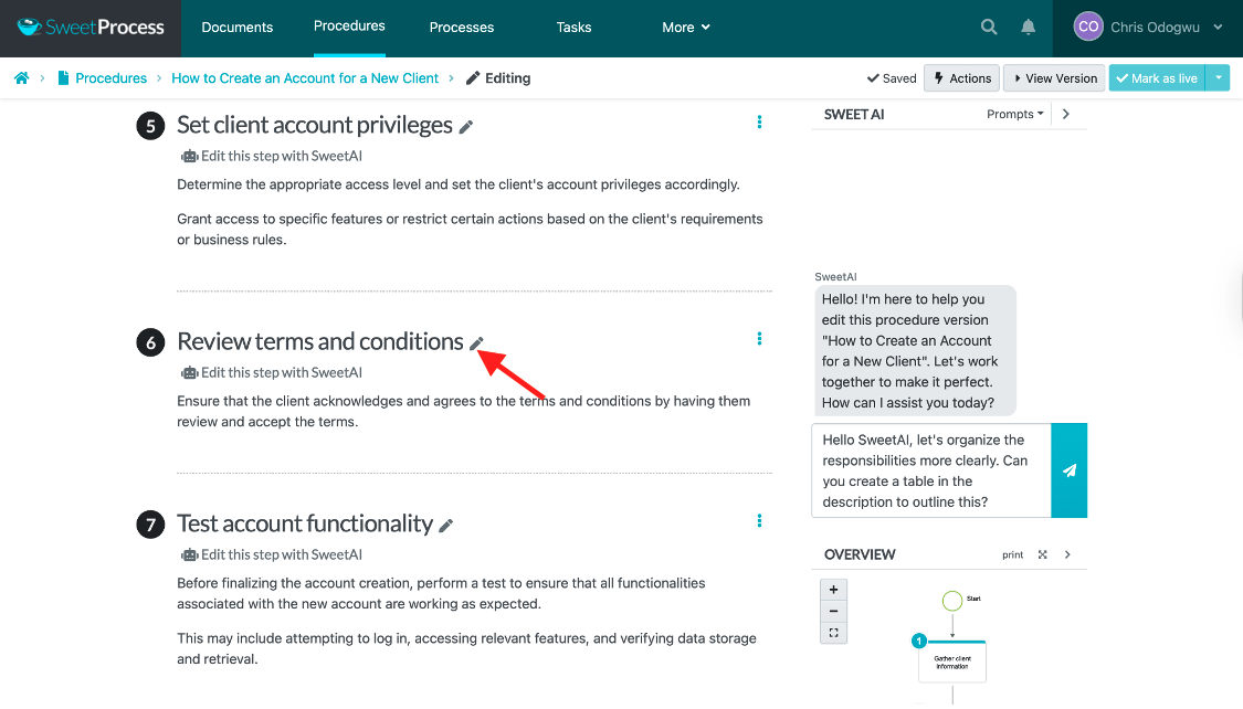 Free AI SOP Generator | Automate SOP Creation With SweetAI