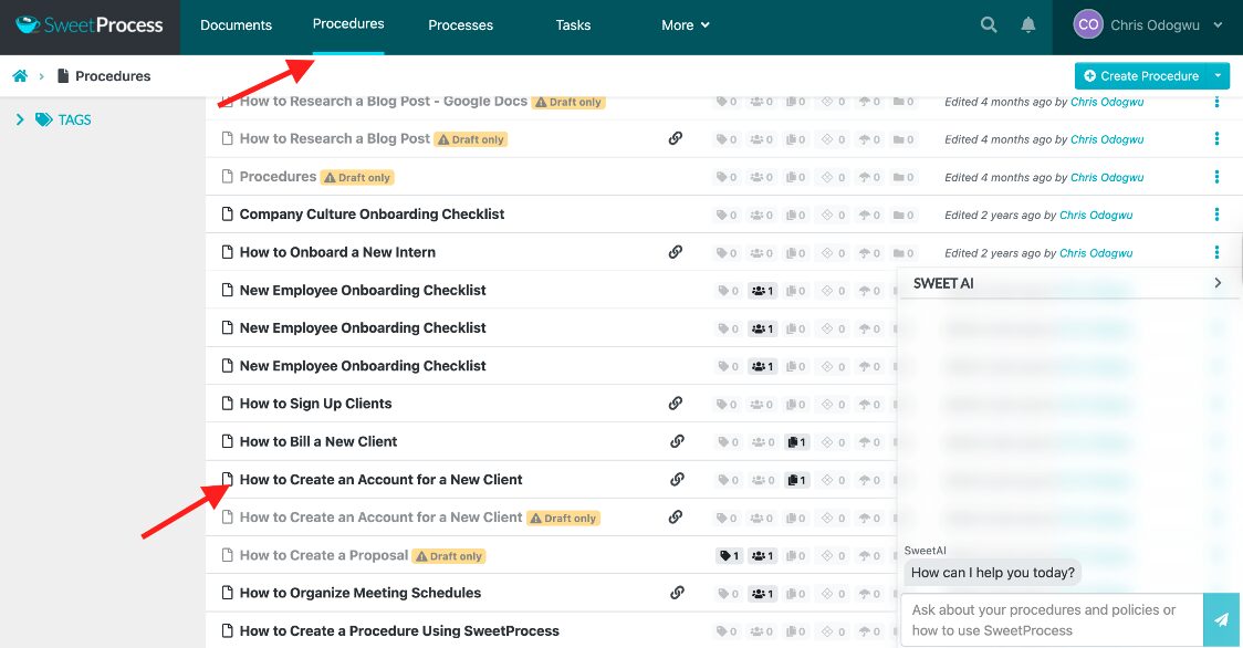 Free AI SOP Generator | Automate SOP Creation With SweetAI